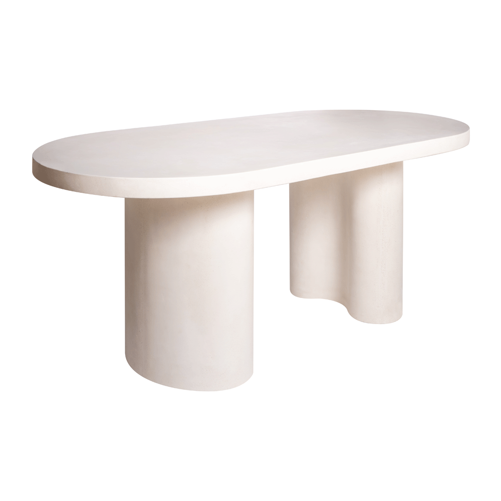 CEMENT WHITE DINING TABLE 200cm – MonteoConcept